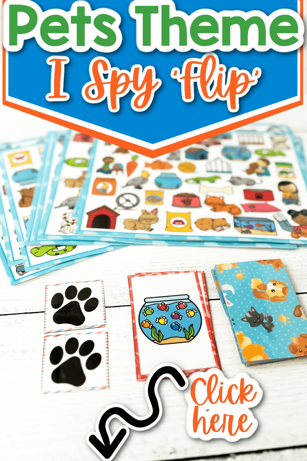 "Flip" Pets Printable I Spy Game for Kids