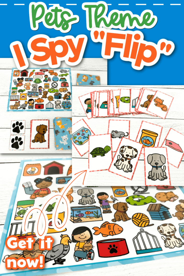 "Flip" Pets Printable I Spy Game for Kids