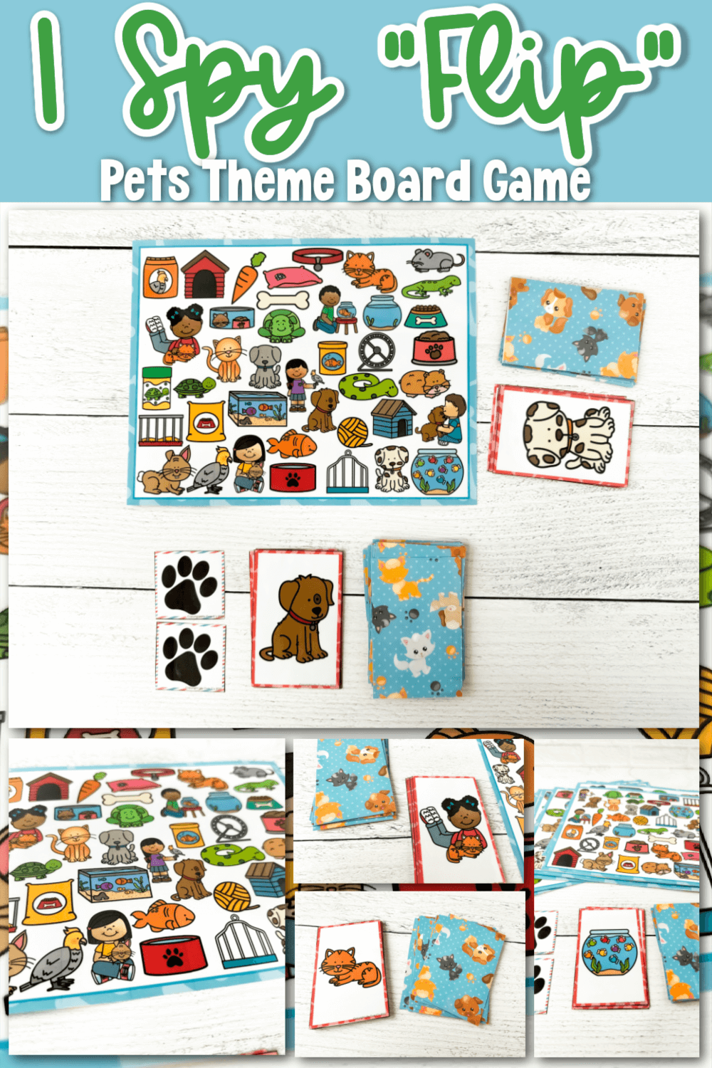 "Flip" Pets Printable I Spy Game for Kids