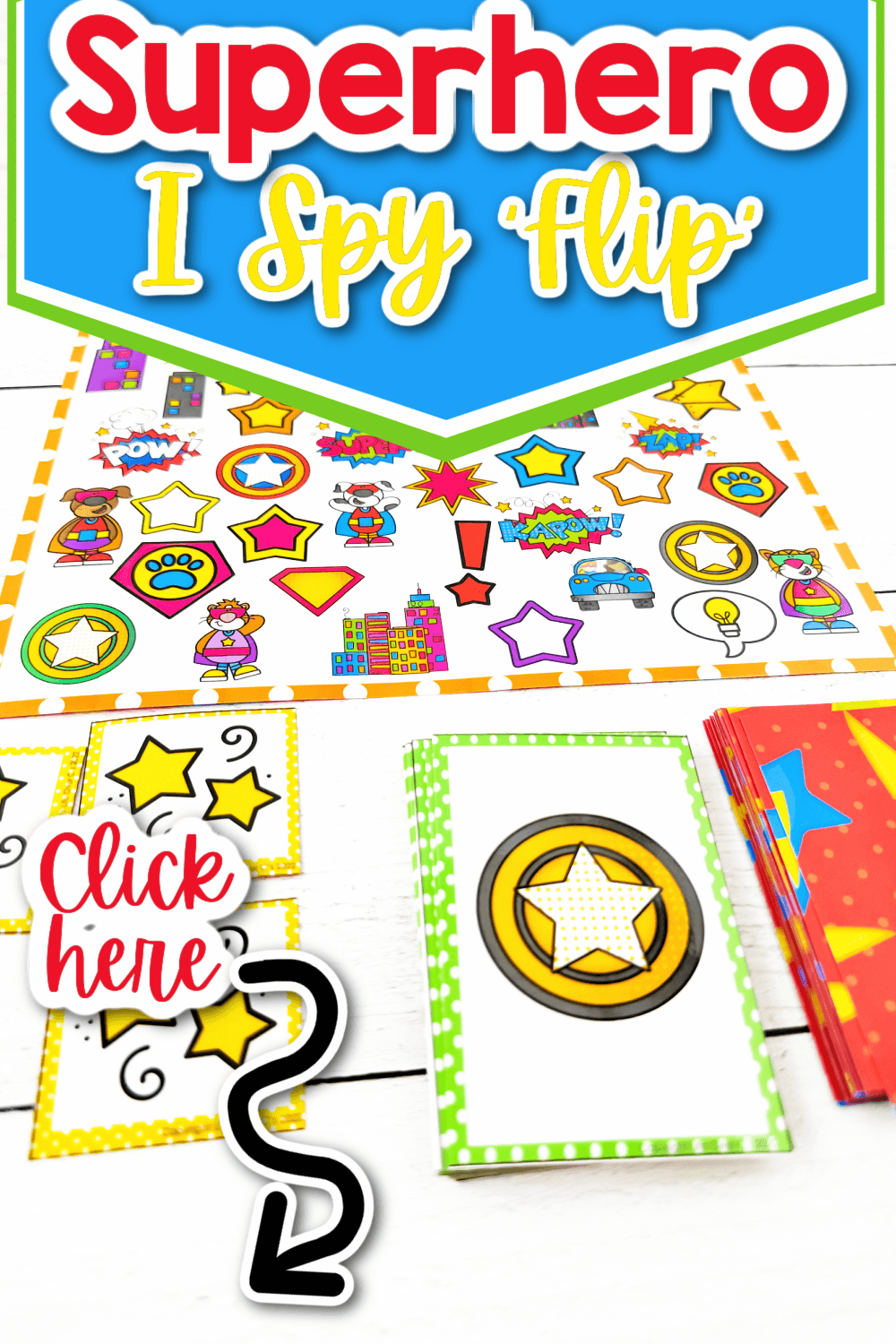 "Flip" Superhero Printable I Spy Game for Kids