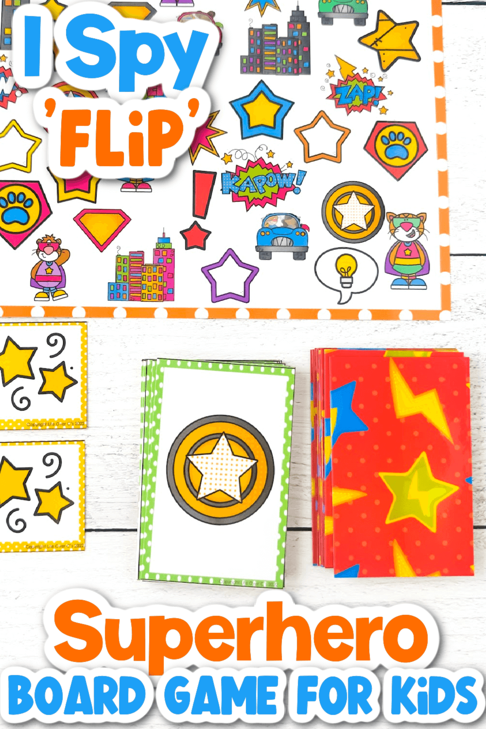 Superhero “Flip” Printable I Spy Games for Kids