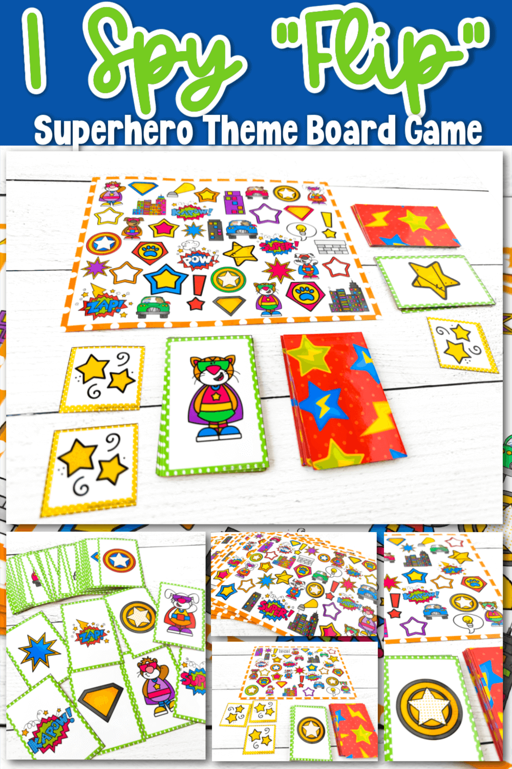 "Flip" Superhero Printable I Spy Game for Kids