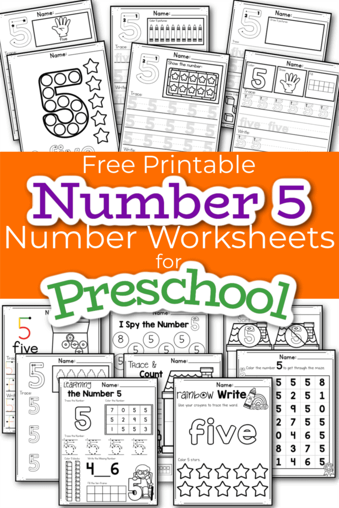 Free Printable Number 5 Worksheets