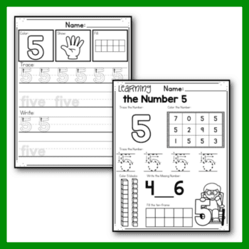 Free Printable Number 5 Worksheets