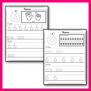 Free Printable Number 6 Worksheets