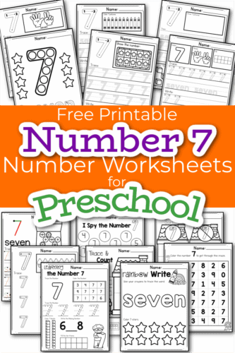 Free Printable Number 7 Worksheets