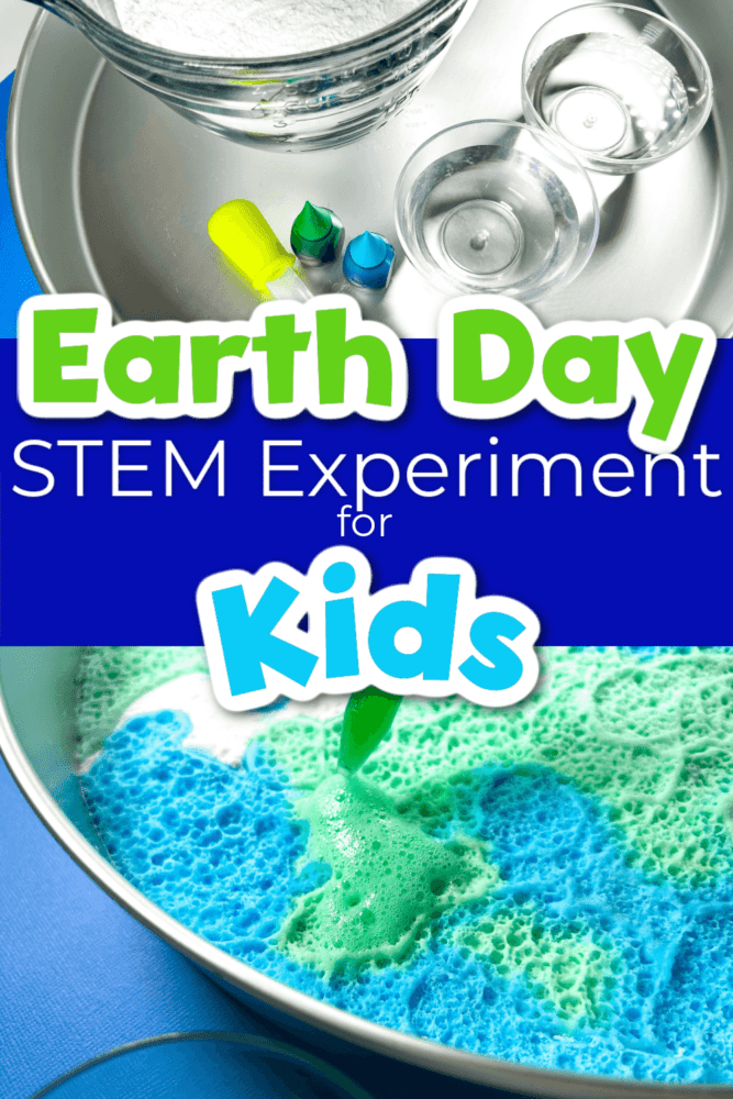 Easy Earth Day Baking Soda and Vinegar Reaction for Kids 🌎