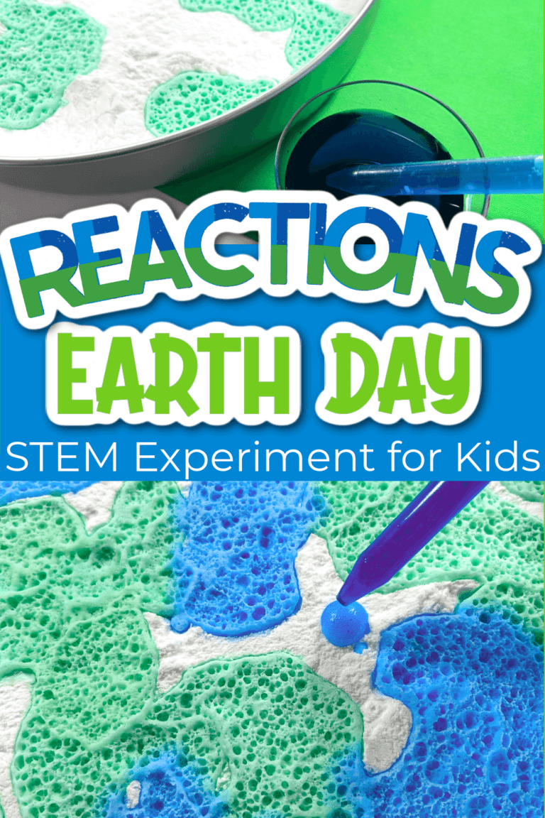 Easy Earth Day Baking Soda and Vinegar Reaction for Kids 🌎