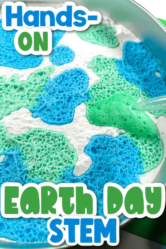 Easy Earth Day Baking Soda and Vinegar Reaction for Kids 🌎