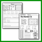 Free Printable Number 12 Worksheets