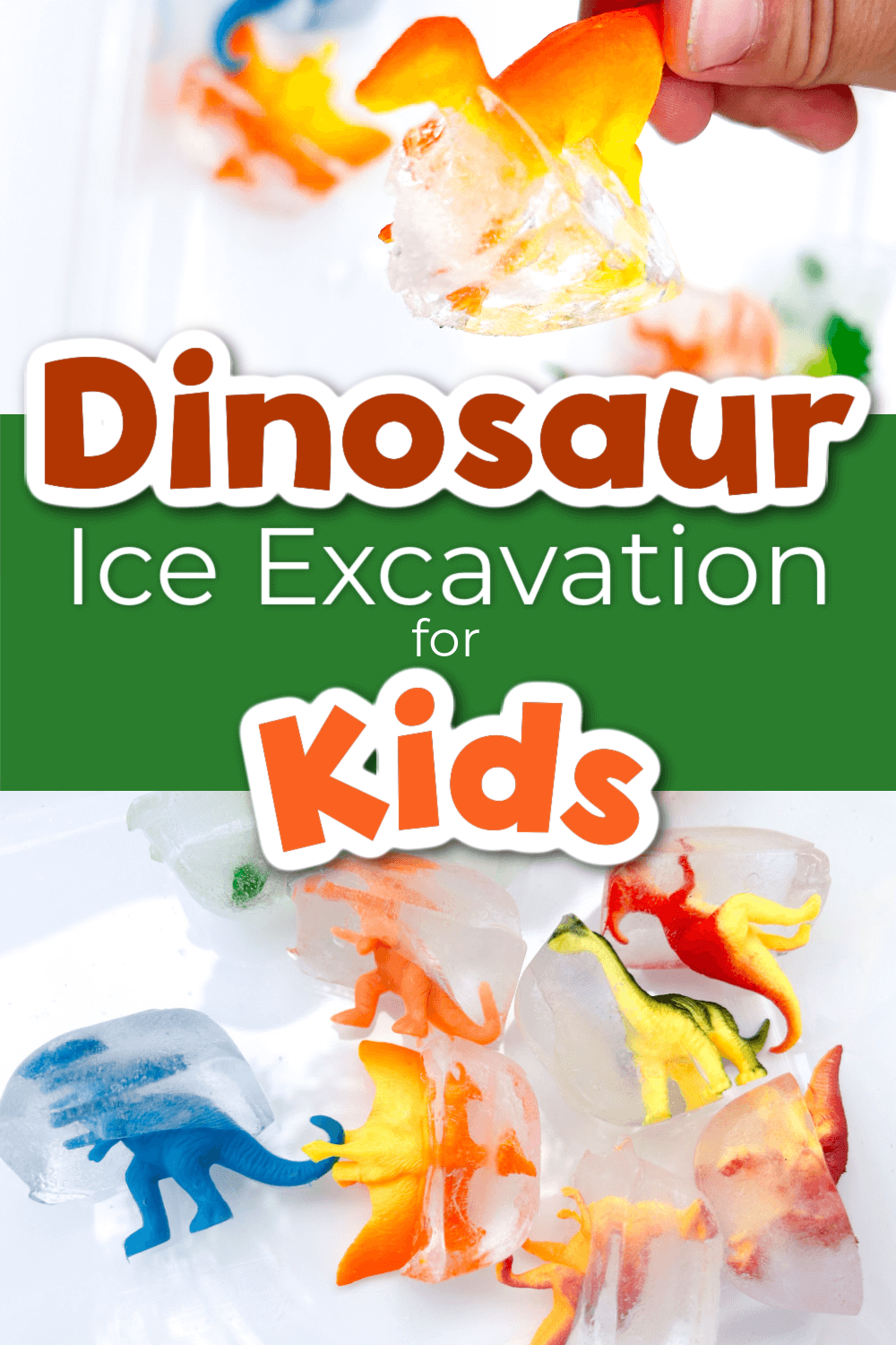 Dinosaur Excavation Ice Activity for Preschoolers