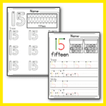 Free Printable Number 15 Worksheets