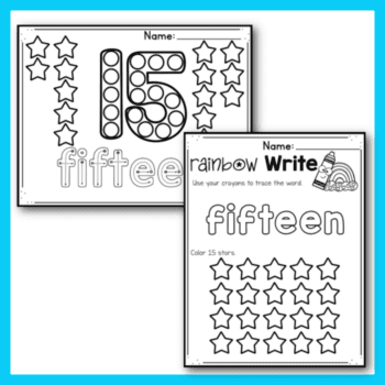Free Printable Number 15 Worksheets