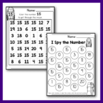 Free Printable Number 15 Worksheets