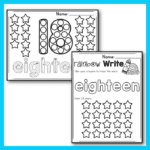 Free Printable Number 18 Worksheets