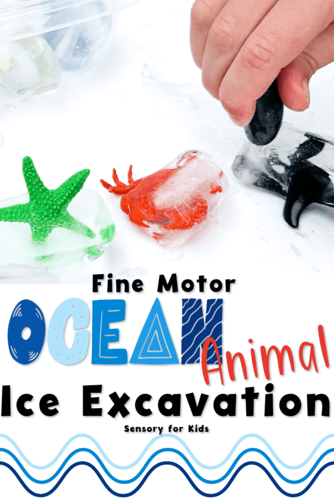 Easy-Prep Ocean Animals Excavation Ice Activity for Kids