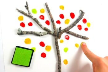 Fall Fingerprint Tree Craft for Preschool 🍁