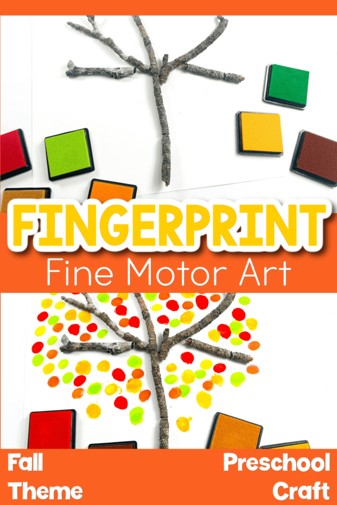 Fall Fingerprint Tree Craft for Preschool 🍁