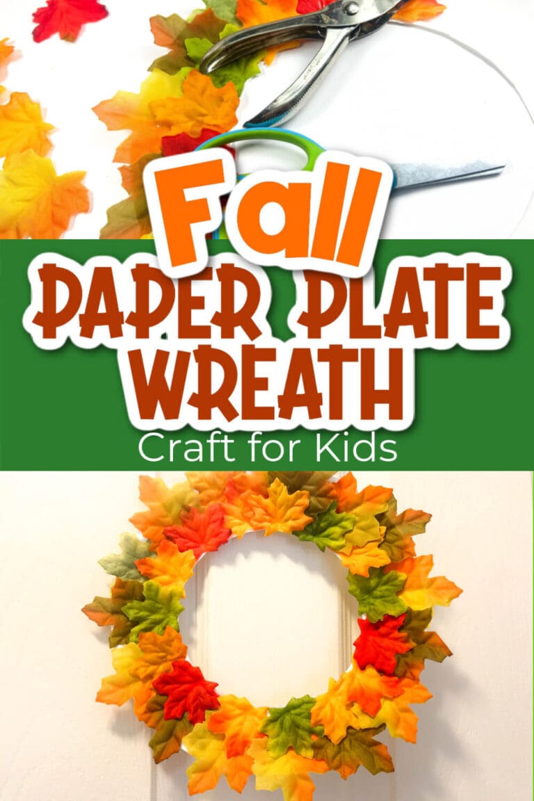 Easy Paper Plate Wreath Fall Craft for Preschoolers