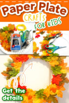 Easy Paper Plate Wreath Fall Craft for Preschoolers