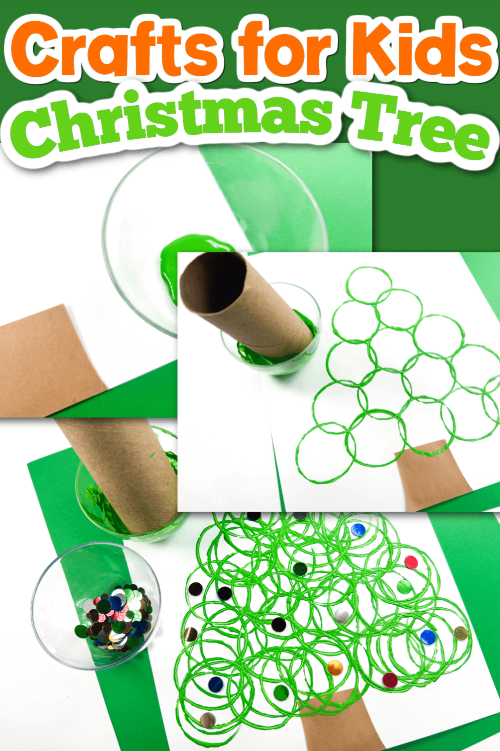 Beautiful Christmas Tree Toilet Paper Roll Craft for Kids 🎄