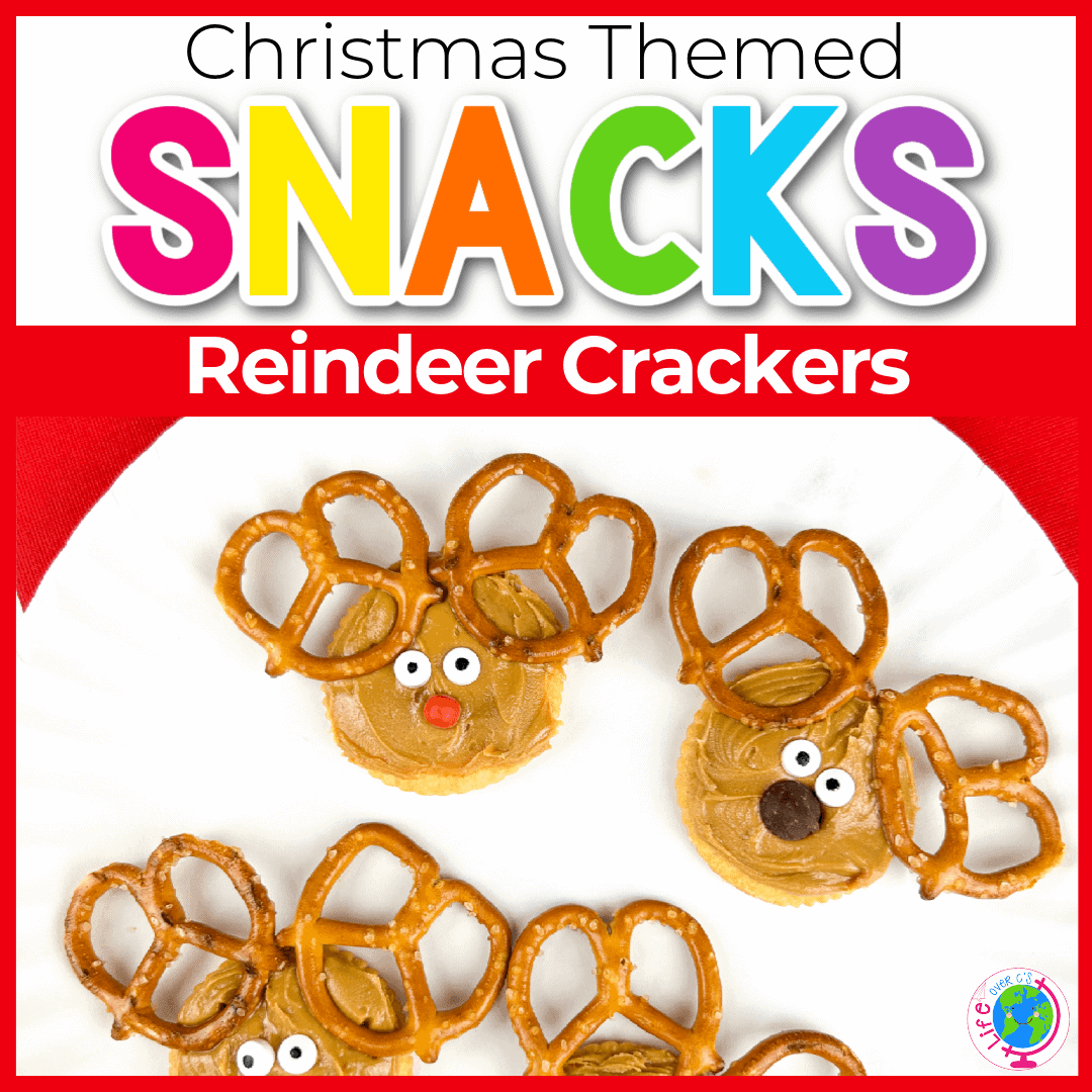 Super Easy Reindeer Snack Crackers for Kids
