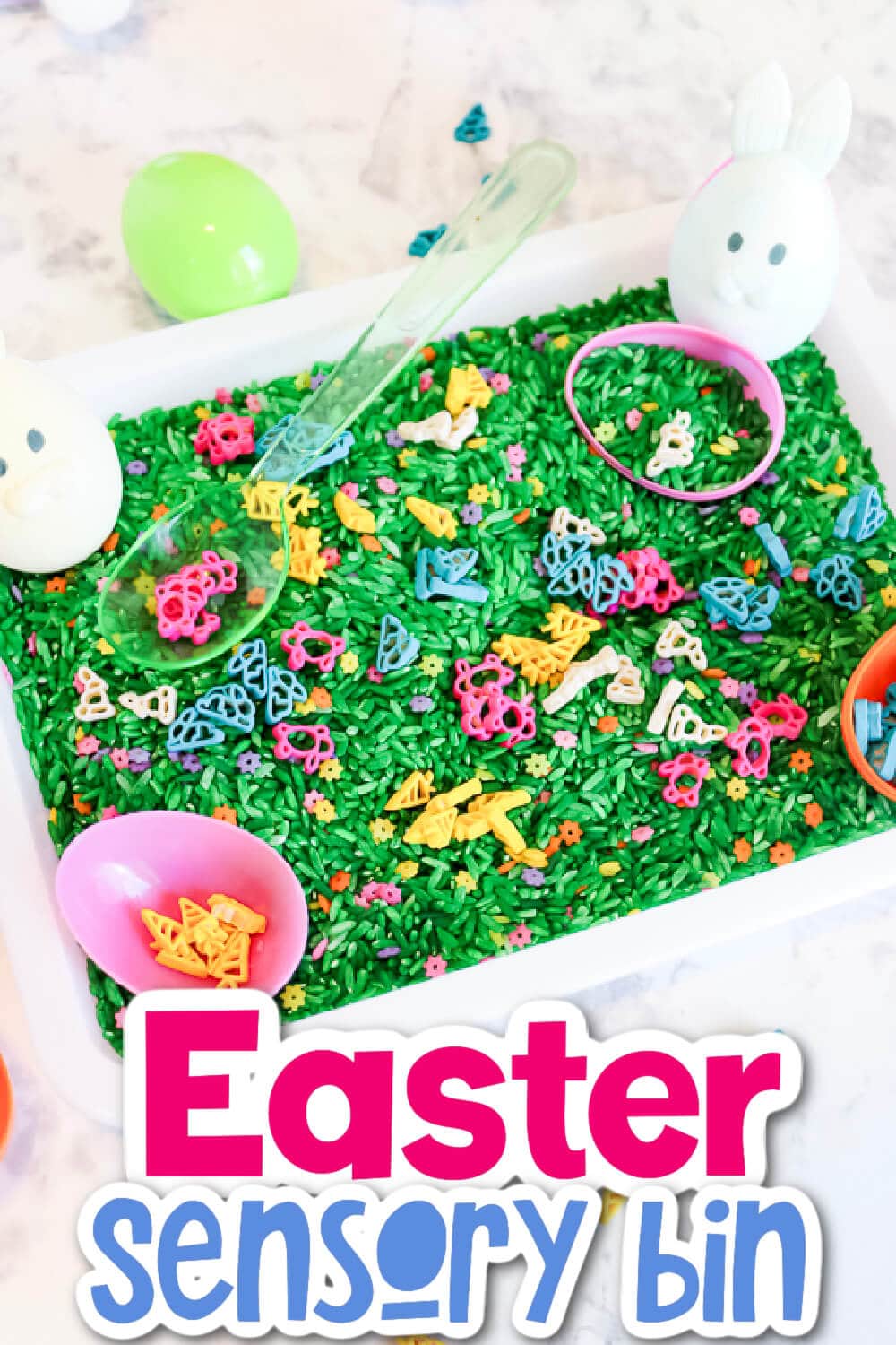 Adorable Easter Sensory Bin for Preschoolers