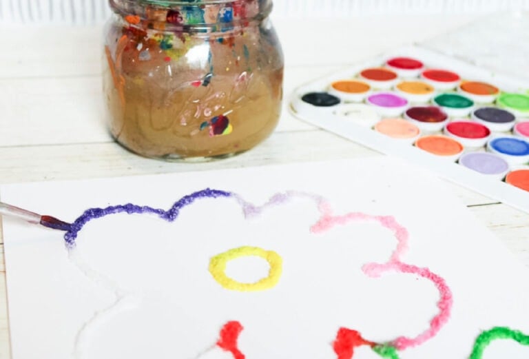 Super Fun Spring Flower Salt Painting Activity for Kids