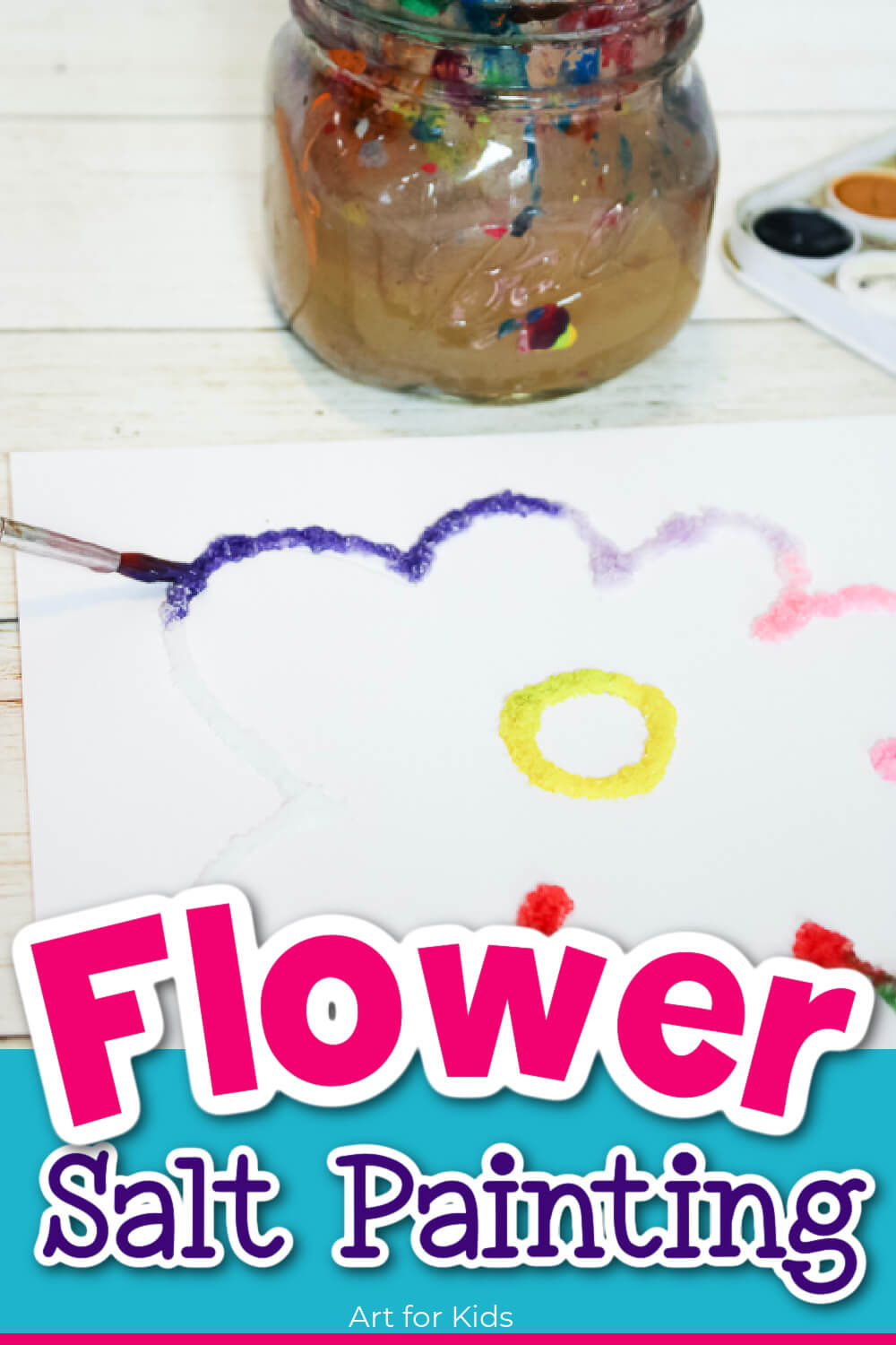 Super Fun Spring Flower Salt Painting Activity for Kids