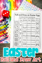 Free Printable Easter Roll and Draw Art Activity