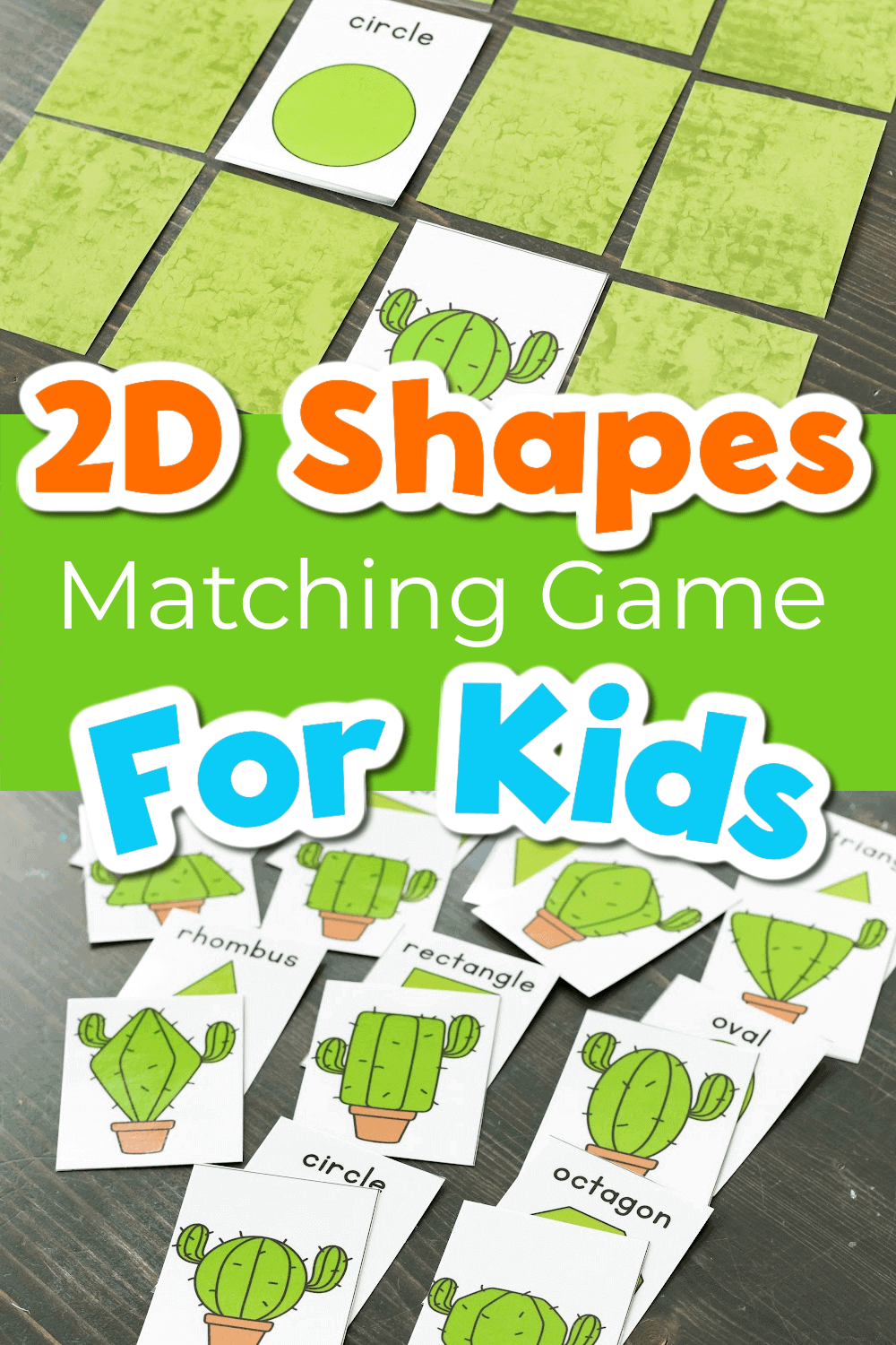 Free Printable Shape Matching Game for Desert Theme - Life Over C's