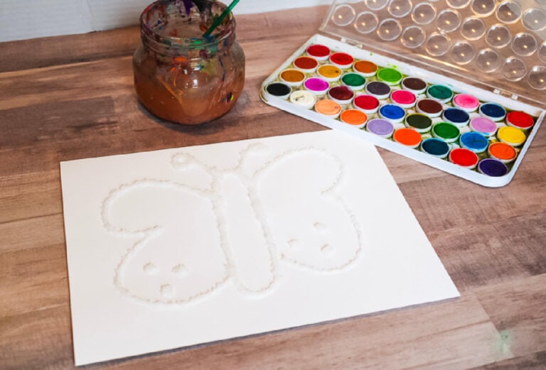 Fun Butterfly Salt Painting Art for Kids