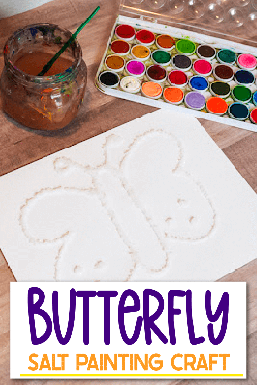 Fun Butterfly Salt Painting Art for Kids