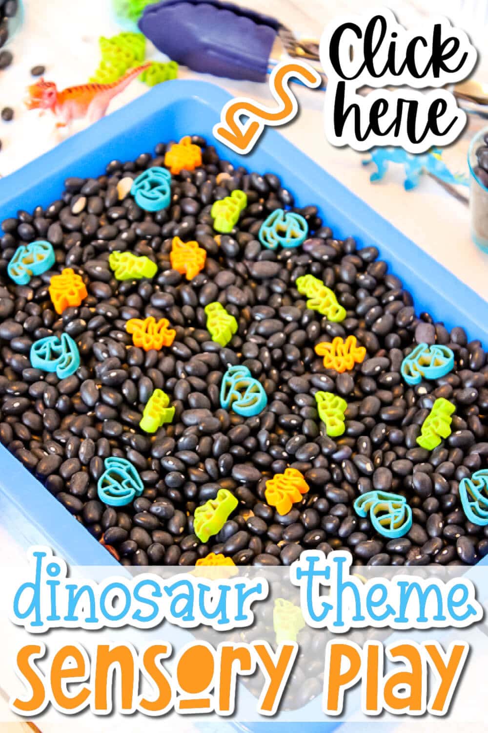 Easy Dinosaur Pasta Sensory Bin for Kids 🦖🦕