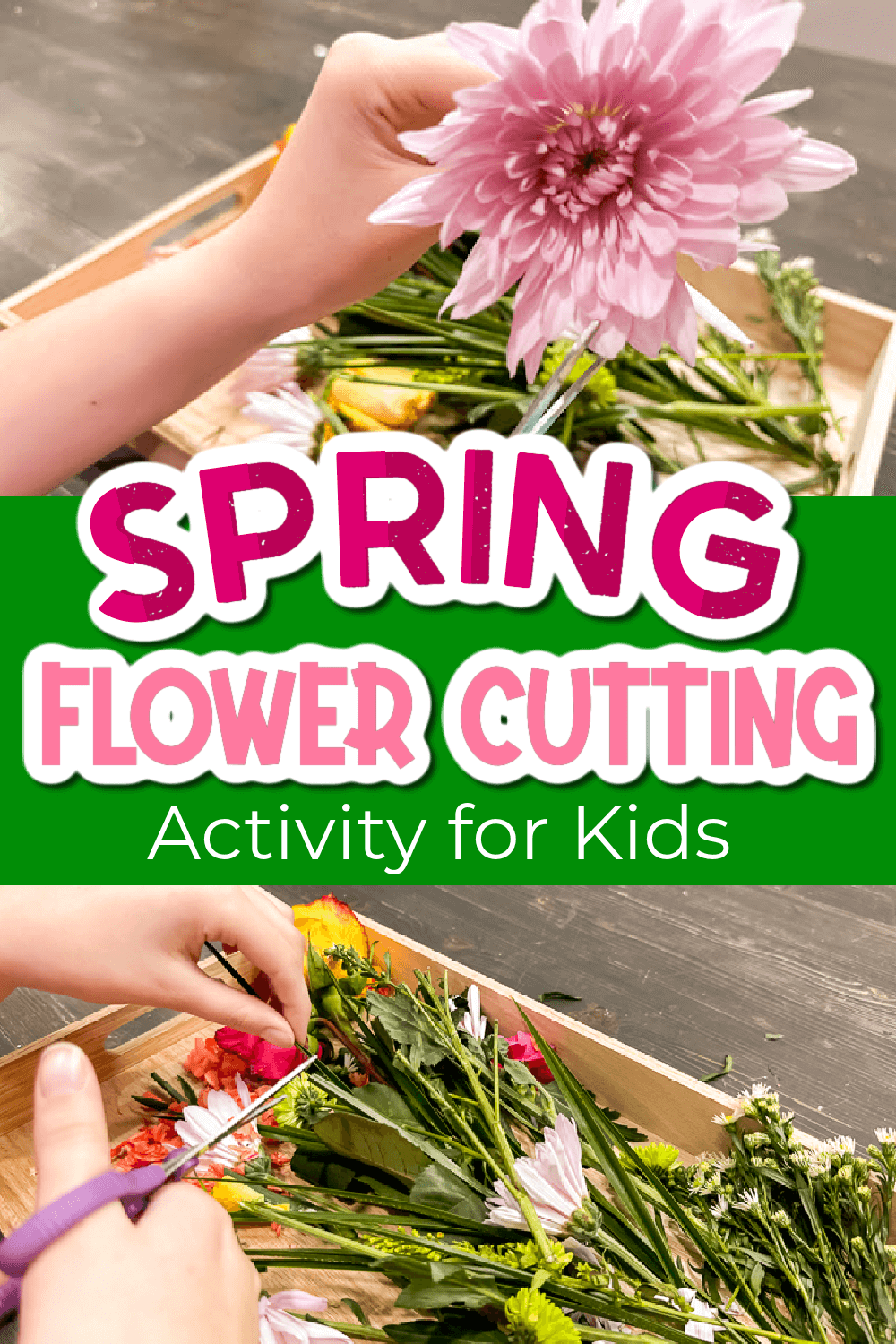 Easy Flower Cutting Tray for Scissor Skills