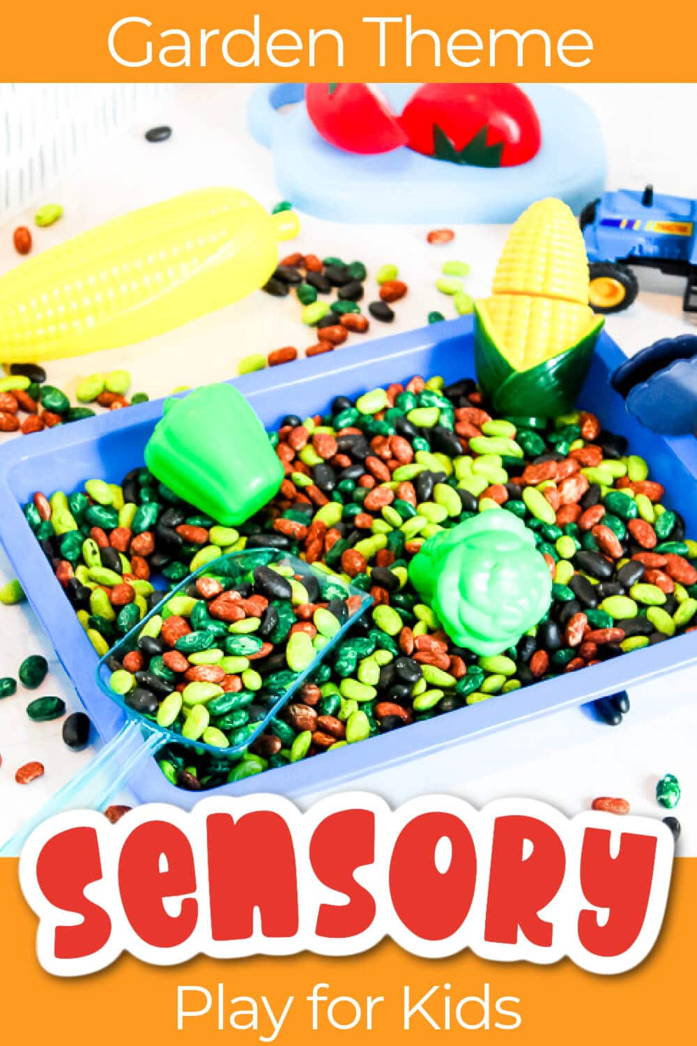 Super Fun Spring Garden Sensory Bin for Kids