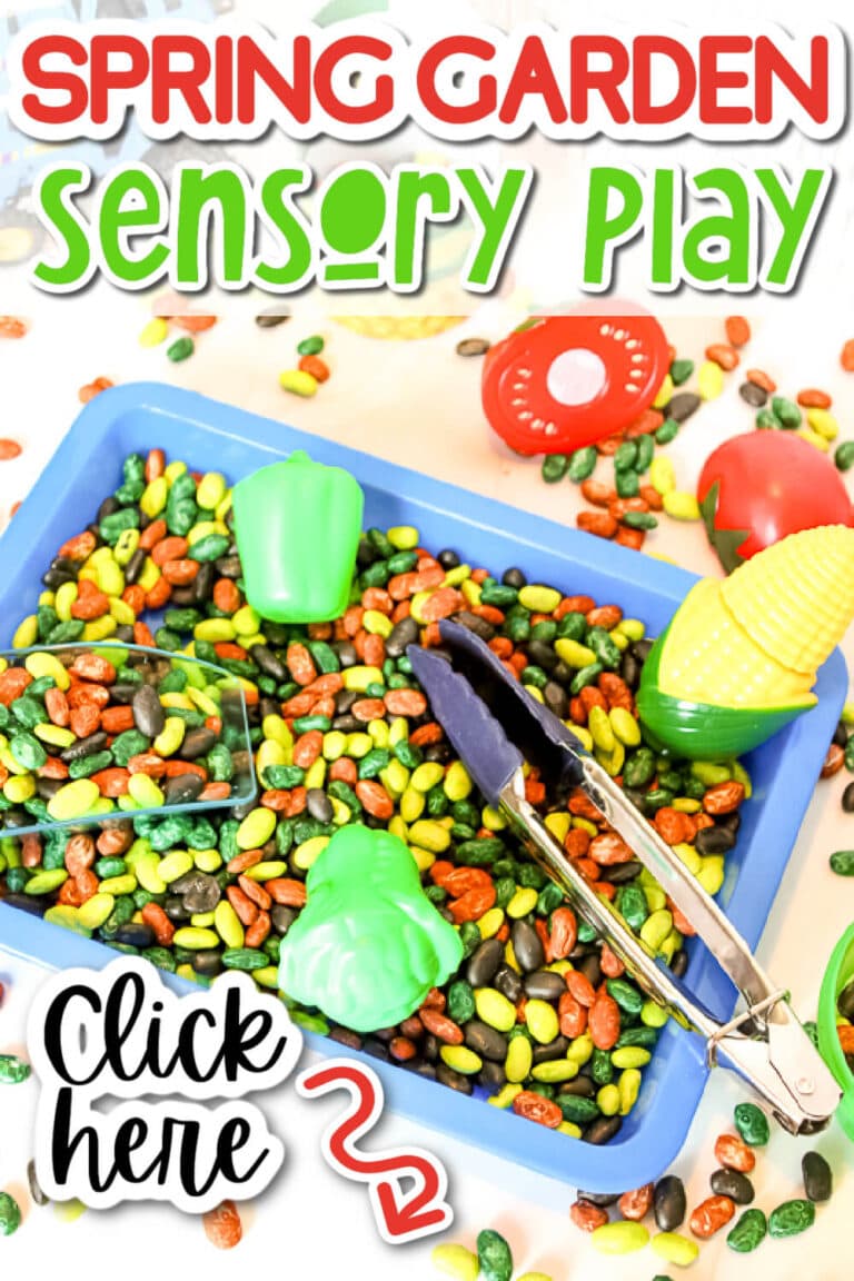 Super Fun Spring Garden Sensory Bin for Kids