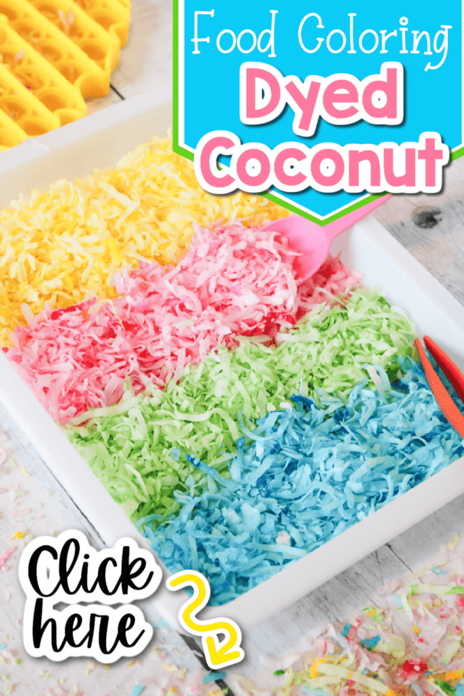 How to Dye Coconut for Sensory Bins- Easy Instructions