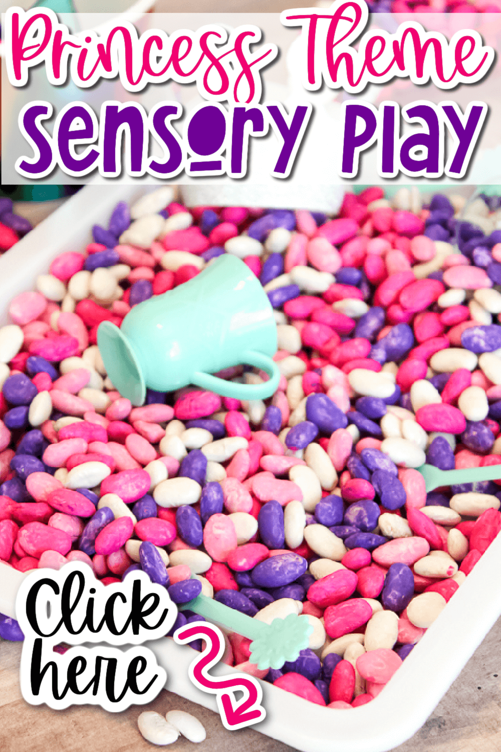 Exciting Princess Sensory Bin with Dyed Beans 👑🪄