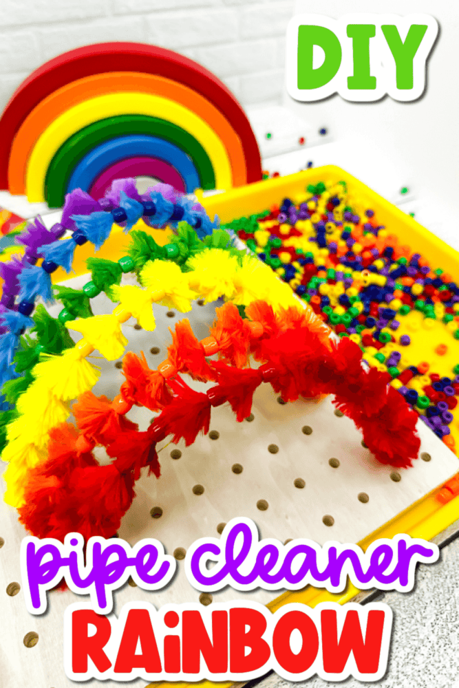 Easy Pipe Cleaner Rainbow Activity for Preschool
