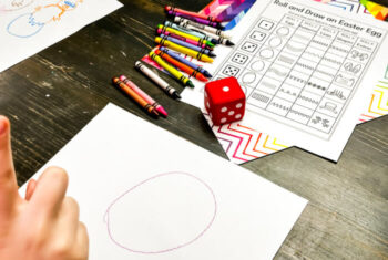 Free Printable Easter Roll and Draw Art Activity