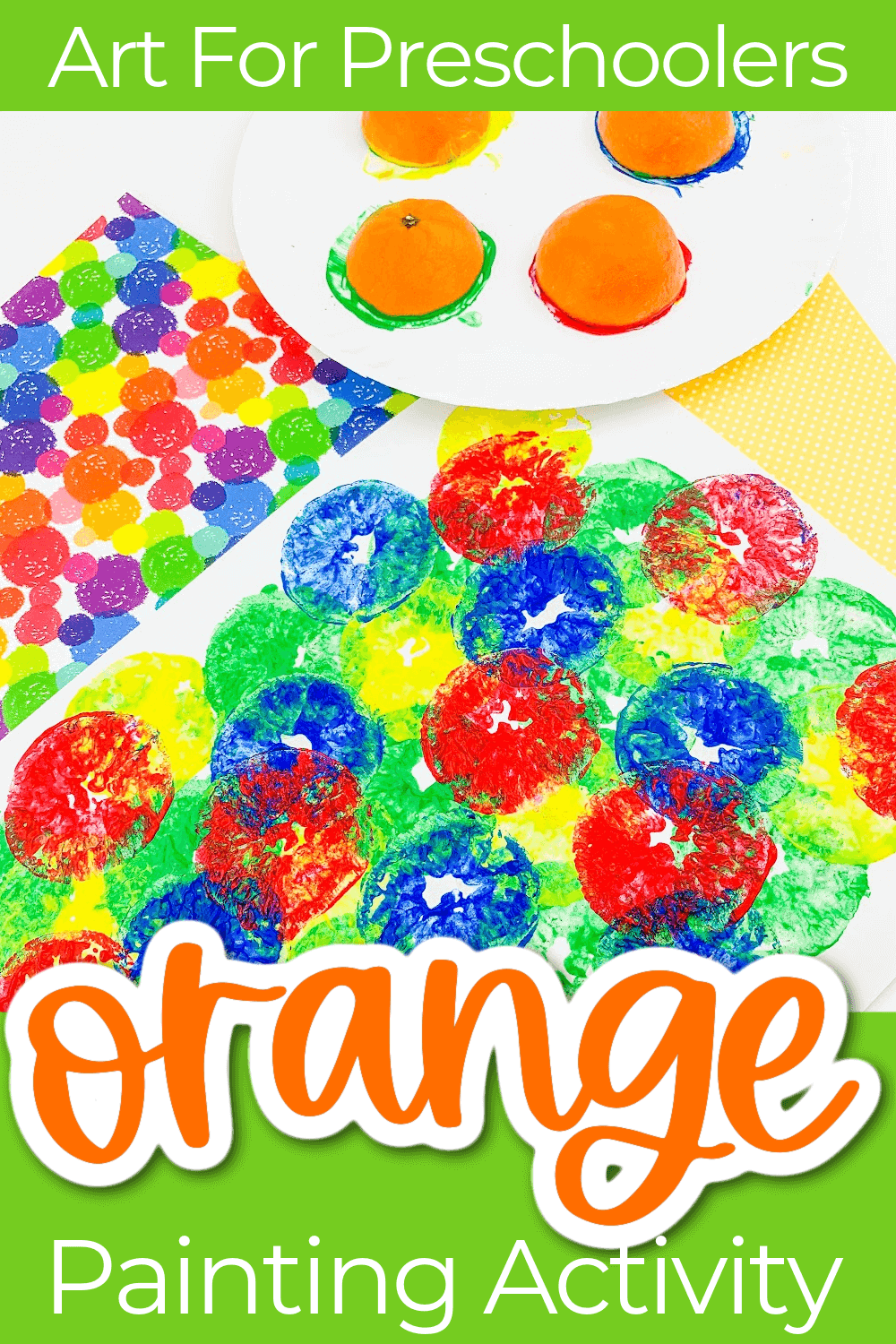 Painting with Oranges- Exciting Summer Art for Kids 🍊☀️