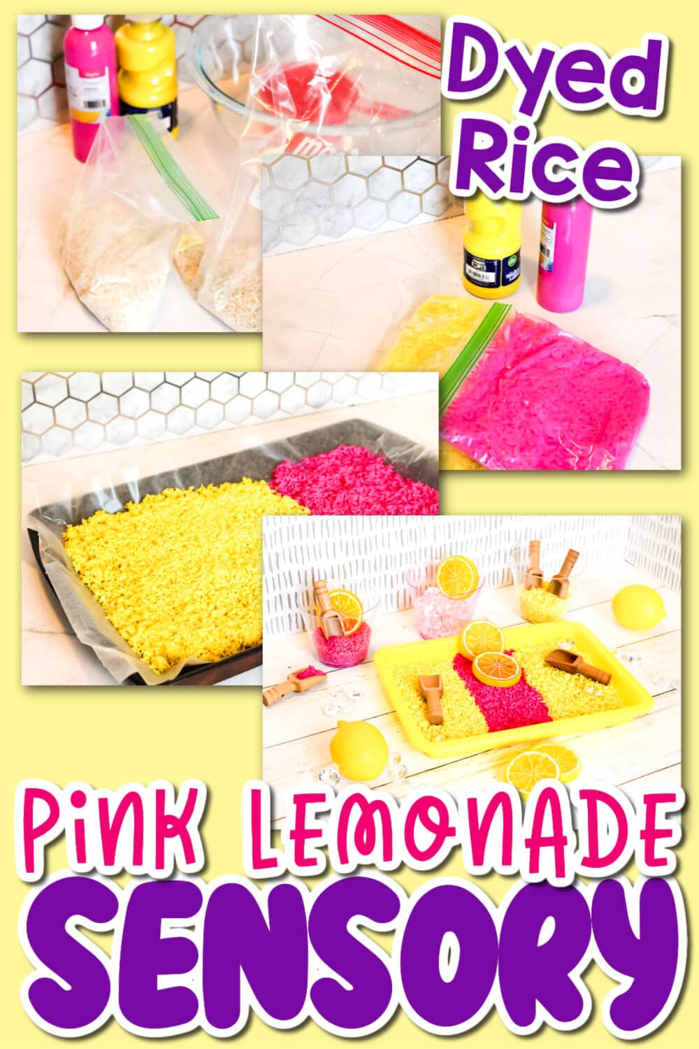 Easy DIY Lemonade Sensory Bin for Kids