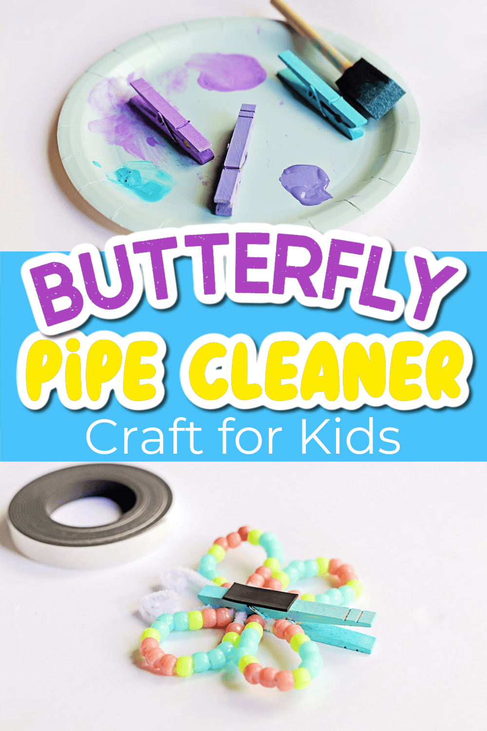 How to Create an Easy Pipe Cleaner Butterfly Craft 🦋