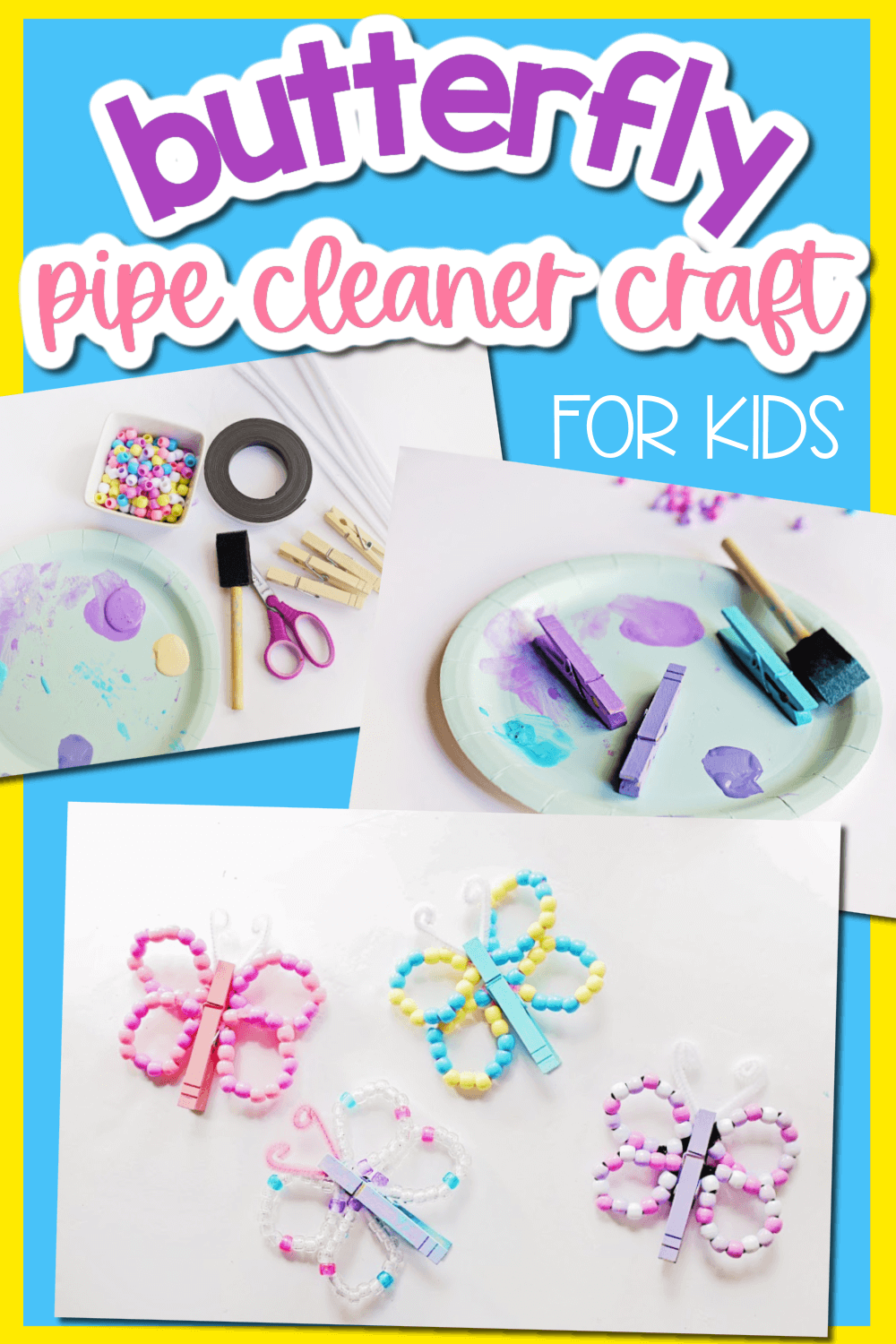 How to Create an Easy Pipe Cleaner Butterfly Craft 🦋