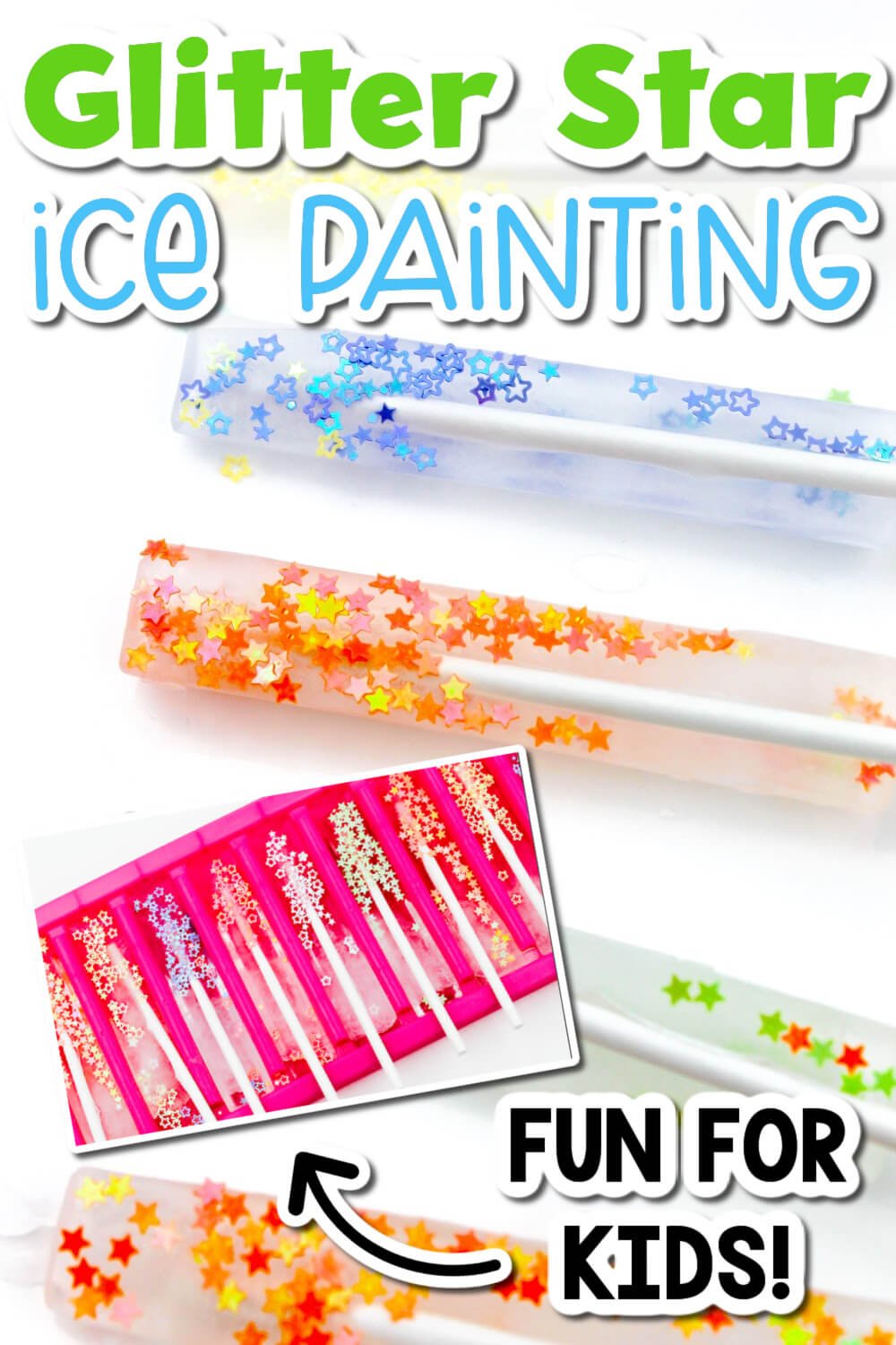 Easy Star Ice Cube Painting for Kids