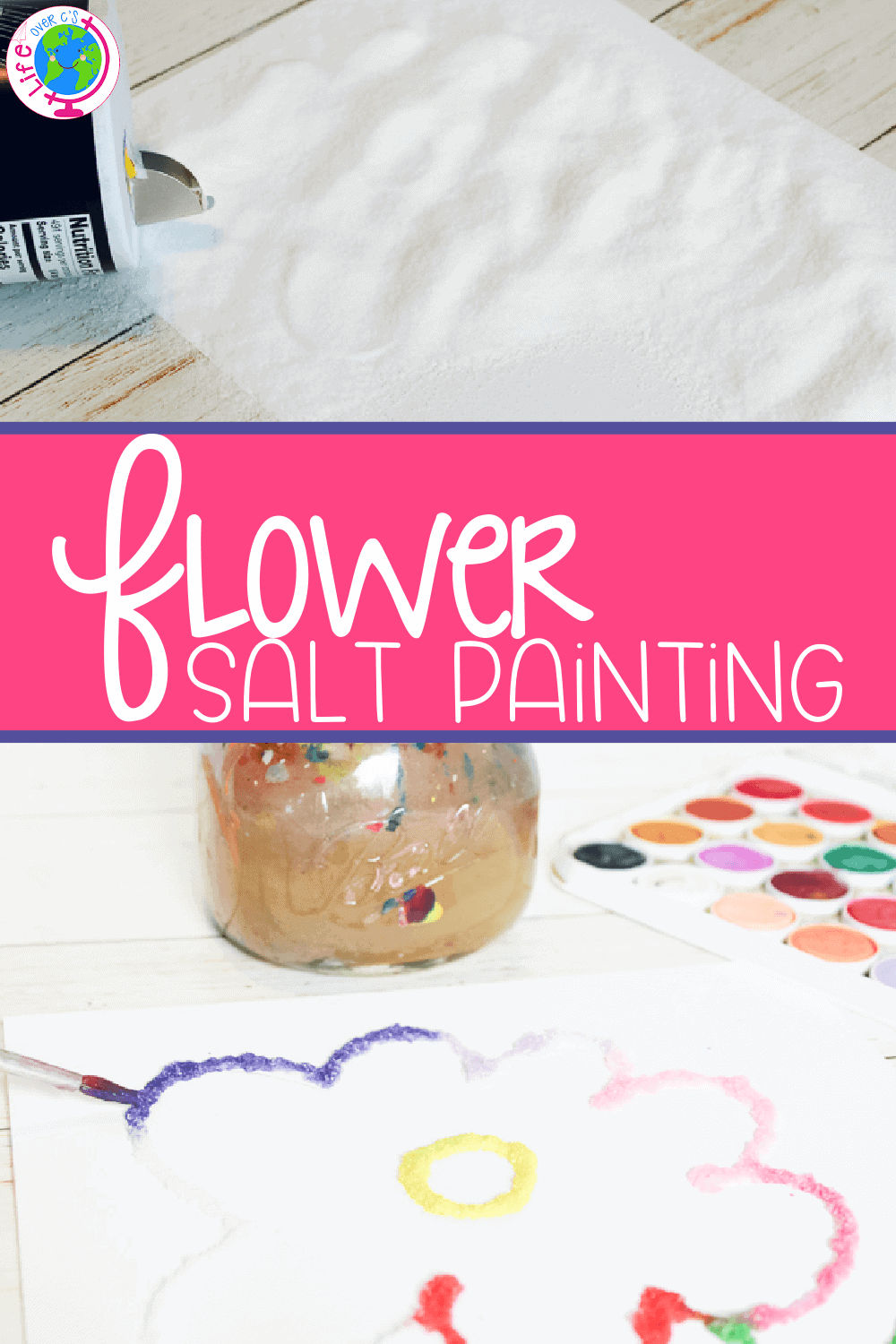Super Fun Spring Flower Salt Painting Activity for Kids