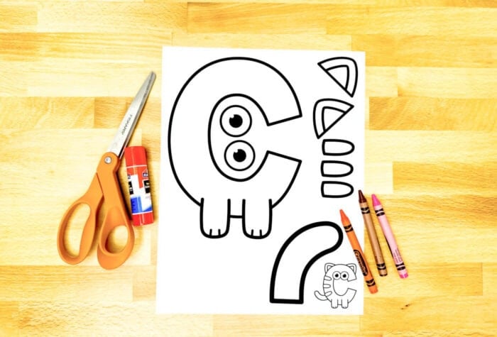 Free Printable Uppercase Letter C Craft: C is for Cat