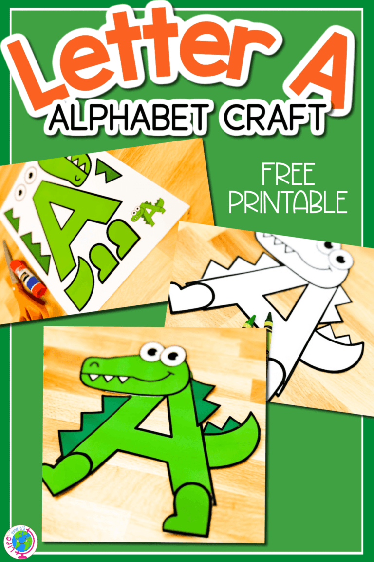 Free Printable Letter A Craft for Kids: A is for Alligator🐊