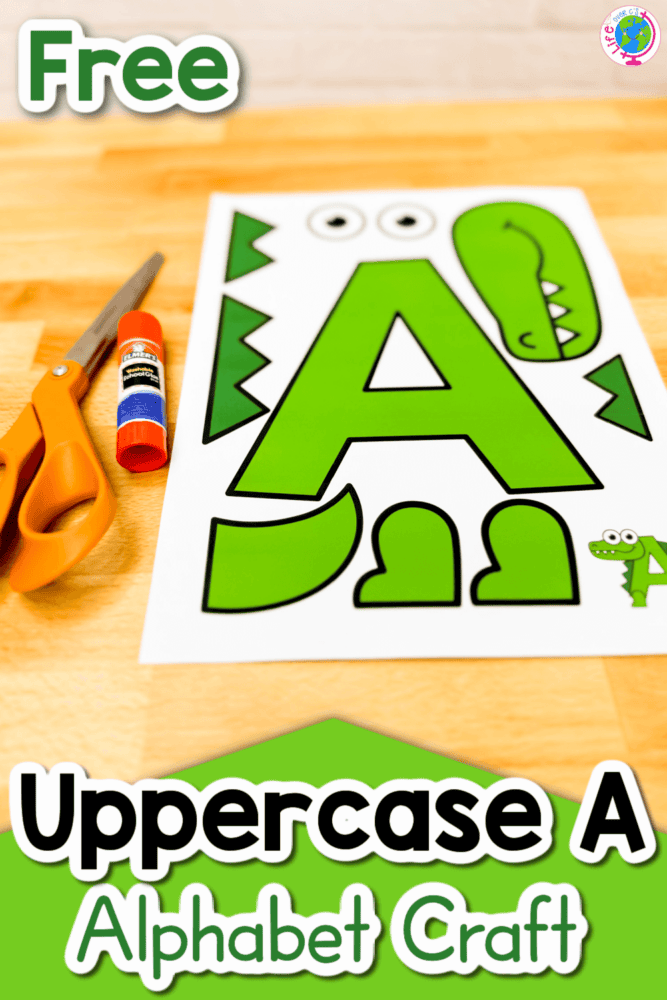 Free Printable Letter A Craft for Kids: A is for Alligator🐊